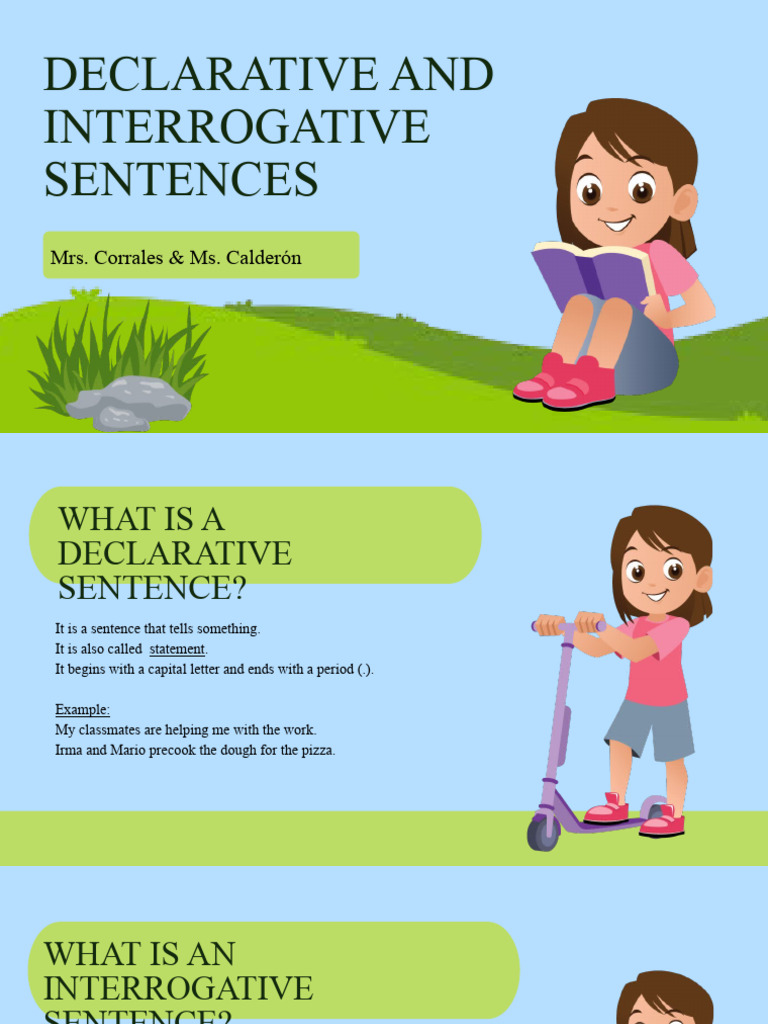 Declarative and Interrogative Sentences | PDF | Language Arts & Discipline