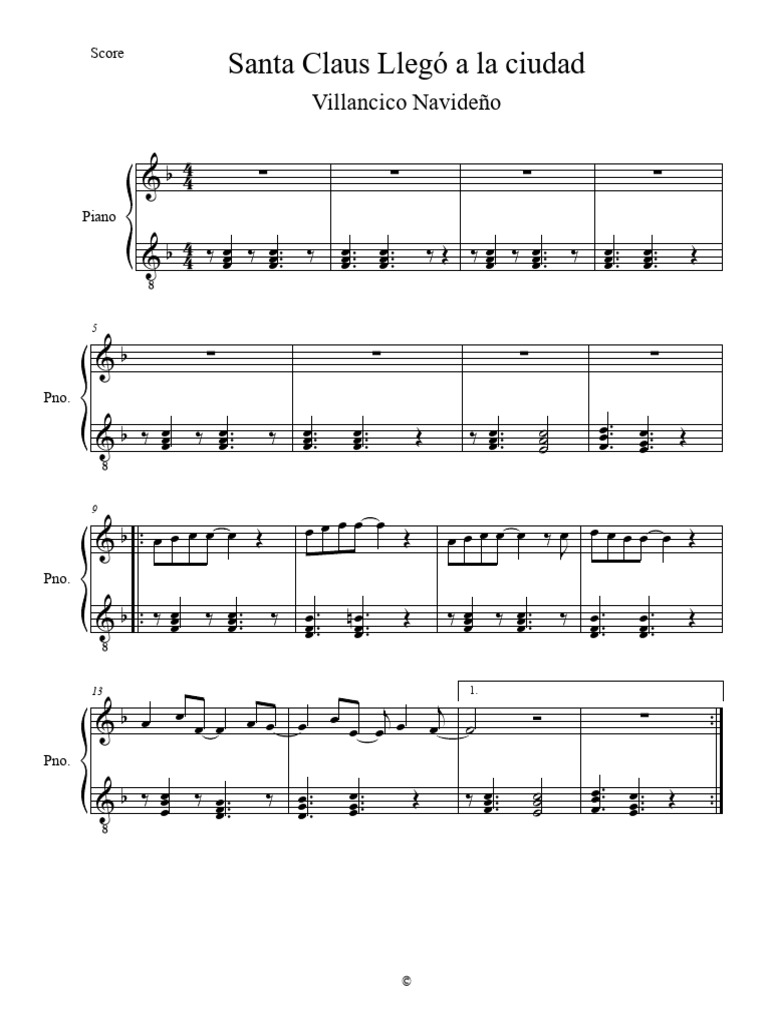 Santa Claus Piano | PDF