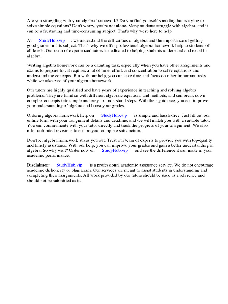 Algebra Homework Help Simple Equations | PDF | Mathematics | Worksheet