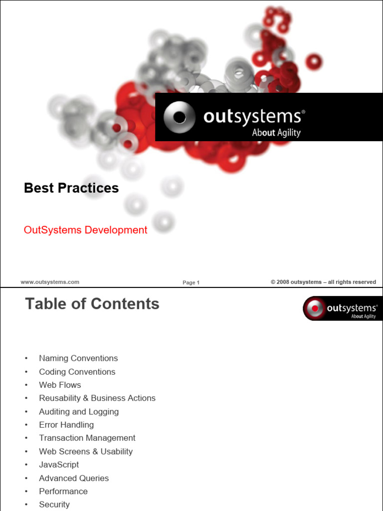 OutSystems Best Practices Guide | PDF | Java Script | World Wide Web