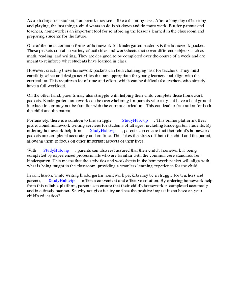 Common Core Kindergarten Homework Packets | PDF | Homework | Safari ...