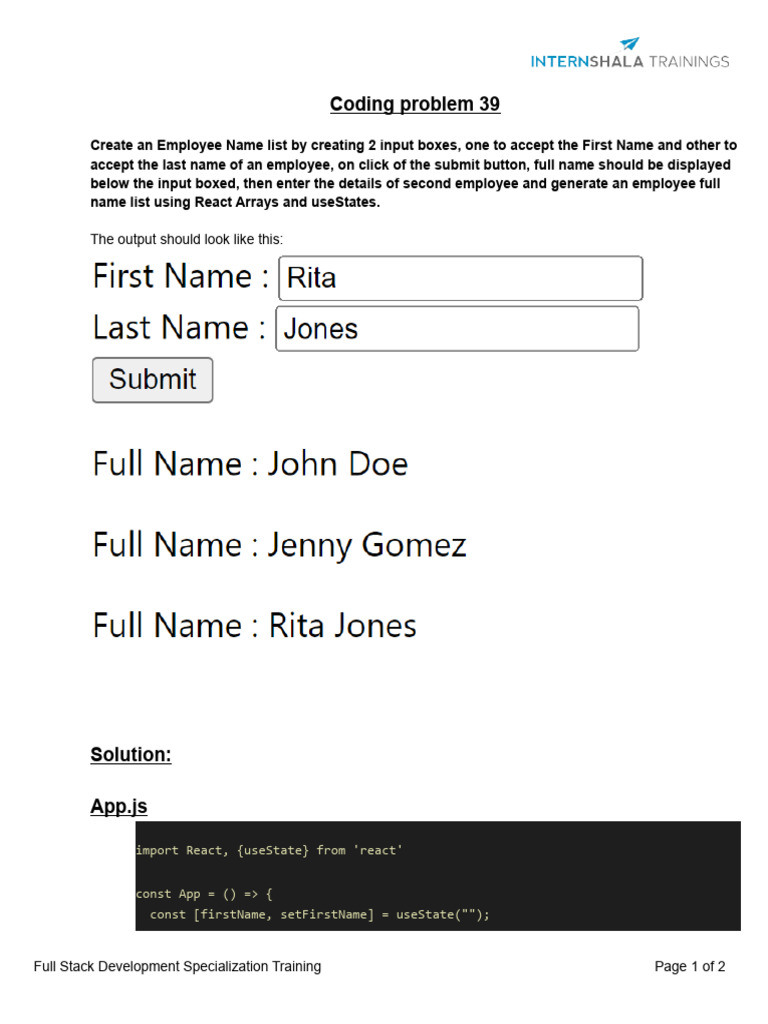 Coding Problem Solution 39-40 Docx | PDF | Software | Systems Architecture