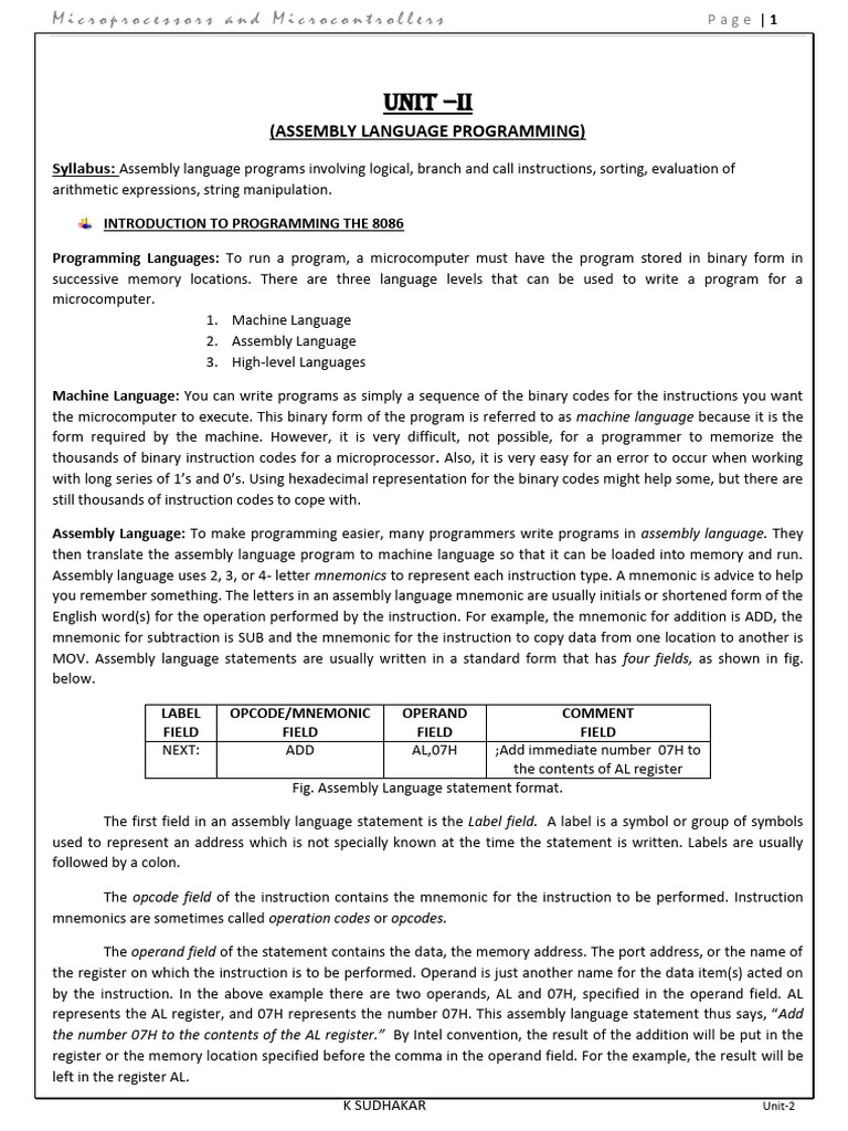 Assembly Language Programming | PDF | Assembly Language | Computer Program Assembly Language Programming | PDF | Assembly Language | Computer Program