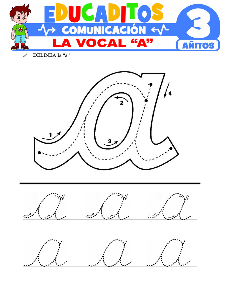 Actividades para aprender la vocal A | PDF