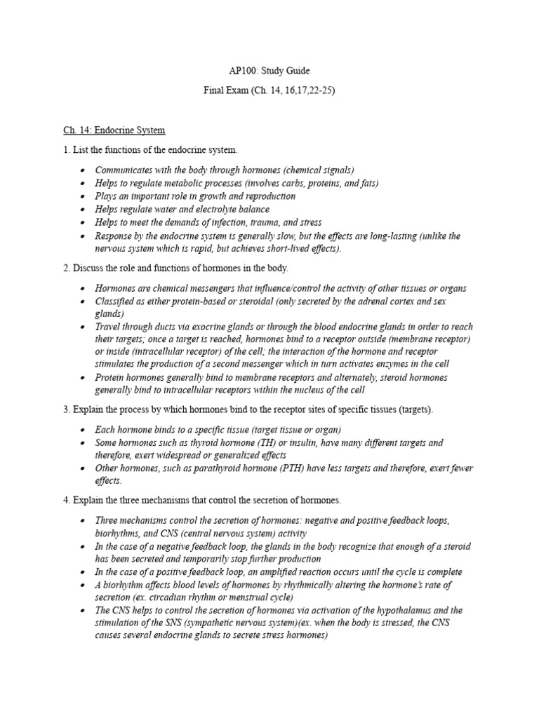 AP100 Final Exam Study Guide | PDF | Heart Valve | Coronary Circulation