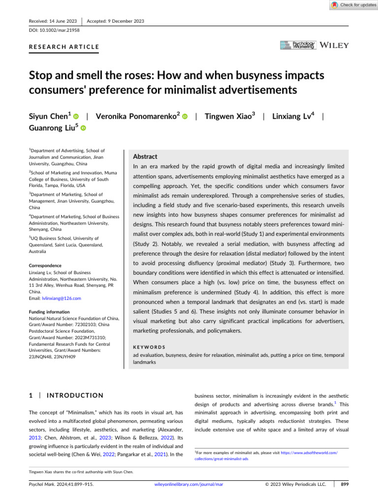 Chen 2023 Stop and Smell The Roses How and When Busyness Impacts ...