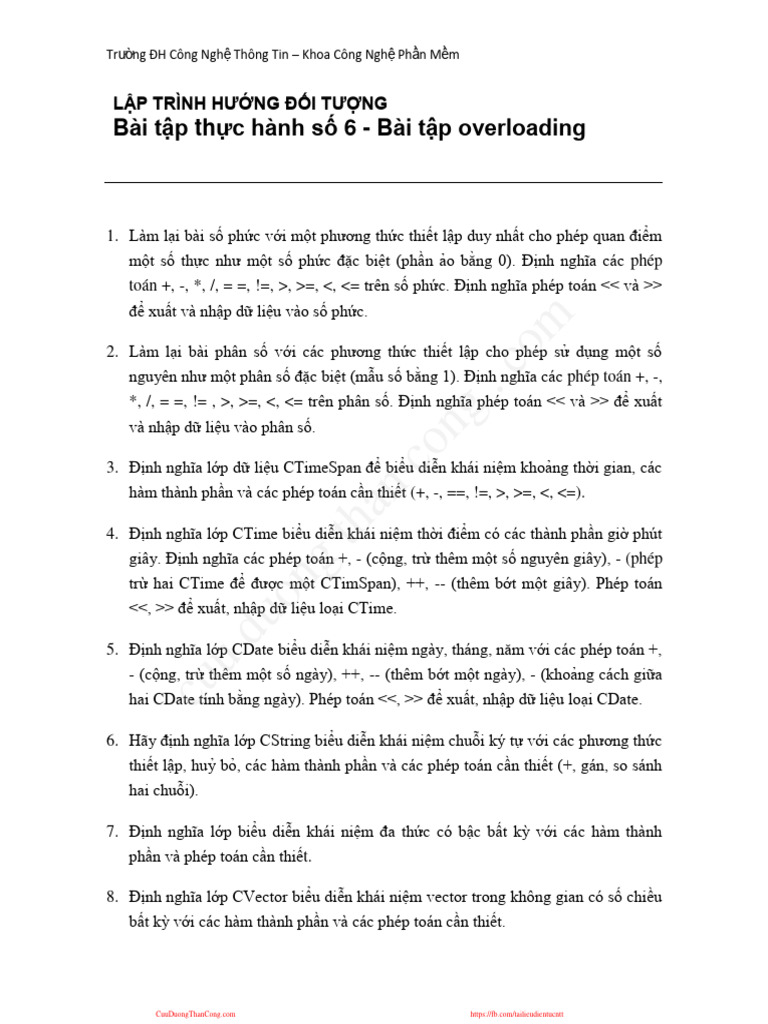 Lap-Trinh-Huong-Doi-Tuong - Thuc-Hanh-Lthdt-Bai-6 - (Cuuduongthancong - Com) | PDF