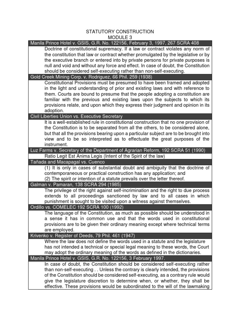 Statcon Module 3 With Mylegalwhiz Summaries | PDF | Constitution | Right To Silence