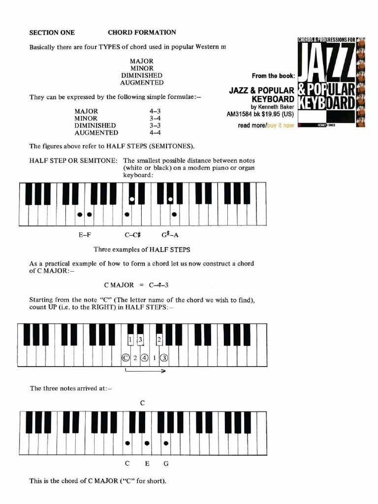 Chord Formation Basics for Keyboard | PDF | Chord (Music) | Musical ...
