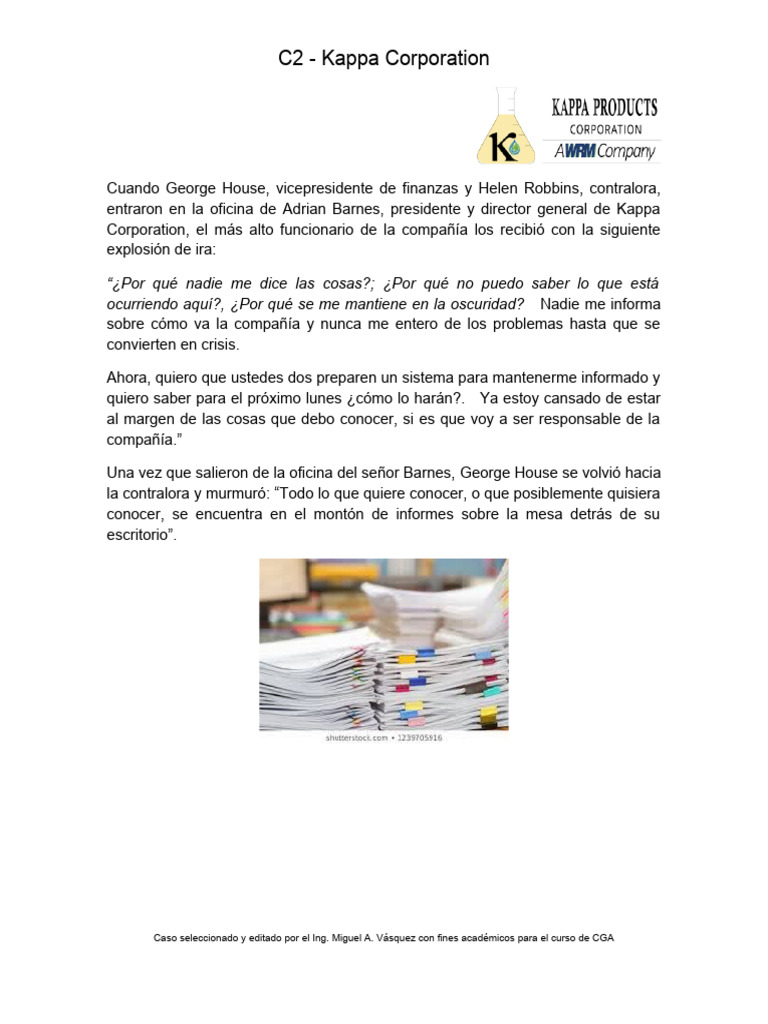 Caso #2 - Kappa Corporation v2023 | PDF