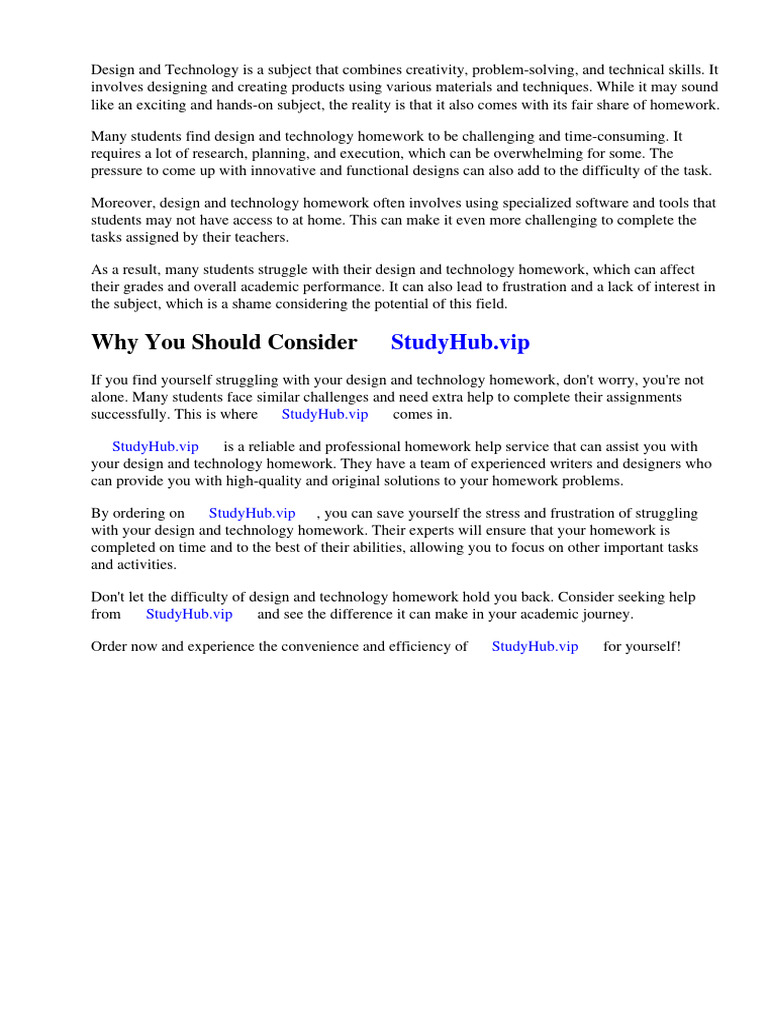 Design and Technology Homework Booklet | PDF | Homework | Google Play