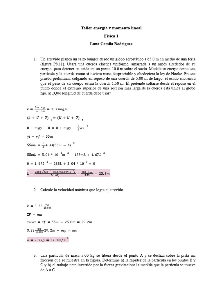 Energia y Movimiento | PDF | Masa | Fuerza