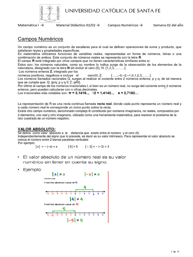 Introducción a Campos Numéricos | PDF | Números | Exponenciación