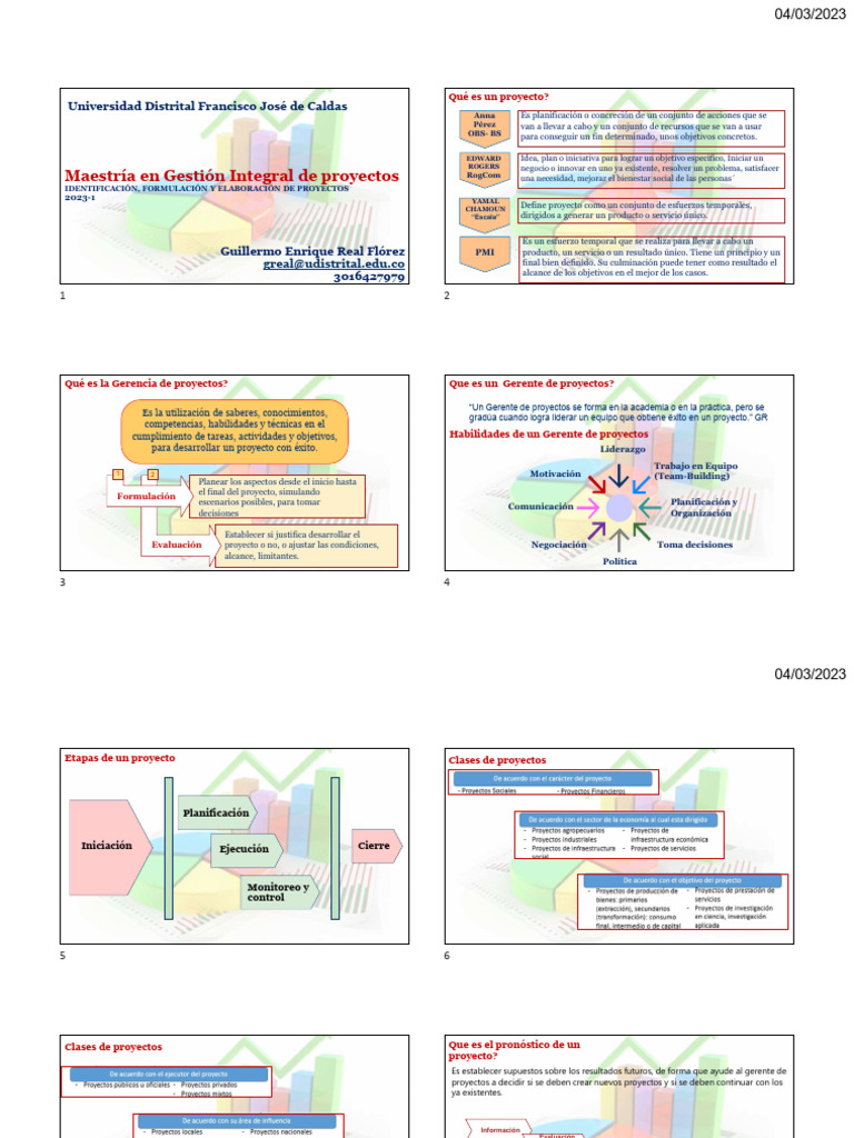 Diapositivas Clase 1 | PDF | Planificación | Presupuesto