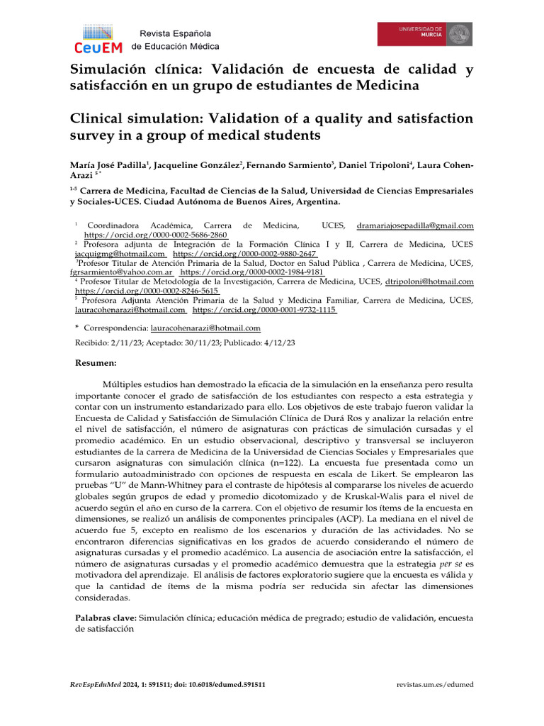 Simulacion Clinica Validacion VER | PDF | Metodología de encuesta | Alfa de Cronbach