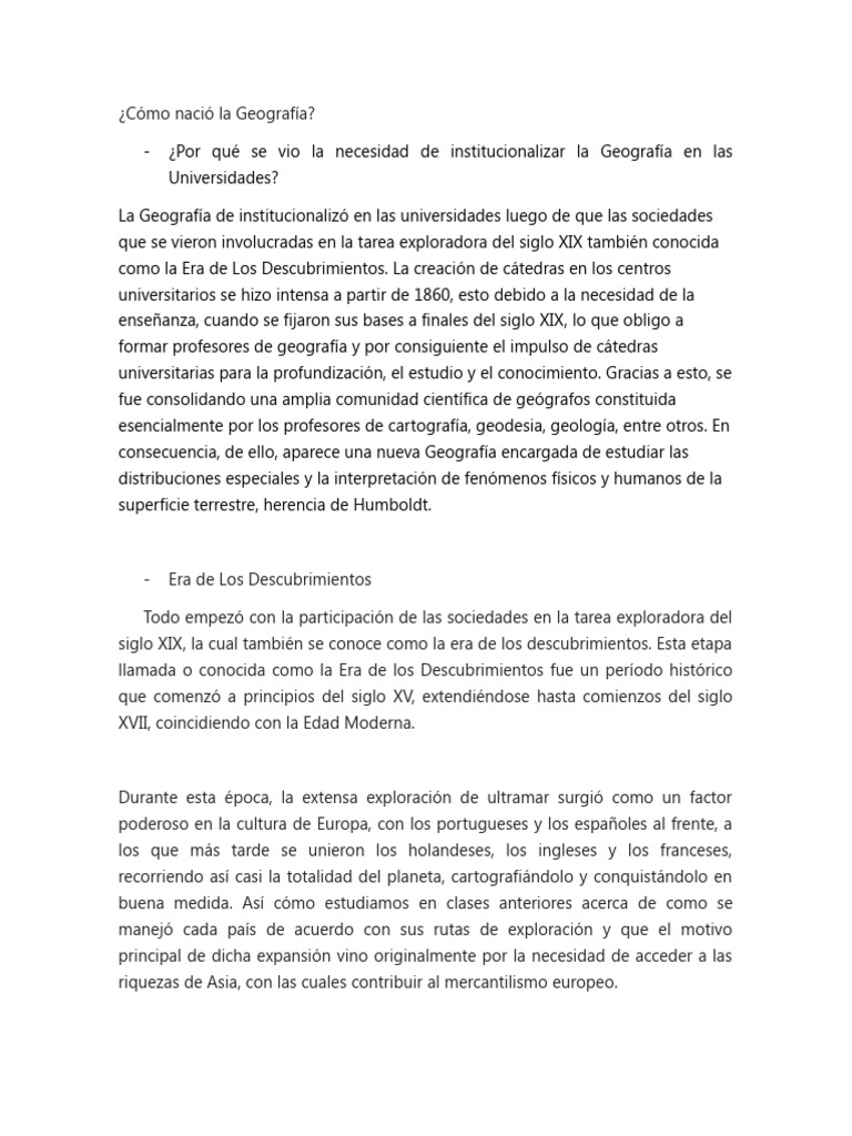 Geografía Edad Moderna | PDF | Edad del descubrimiento | Período ...