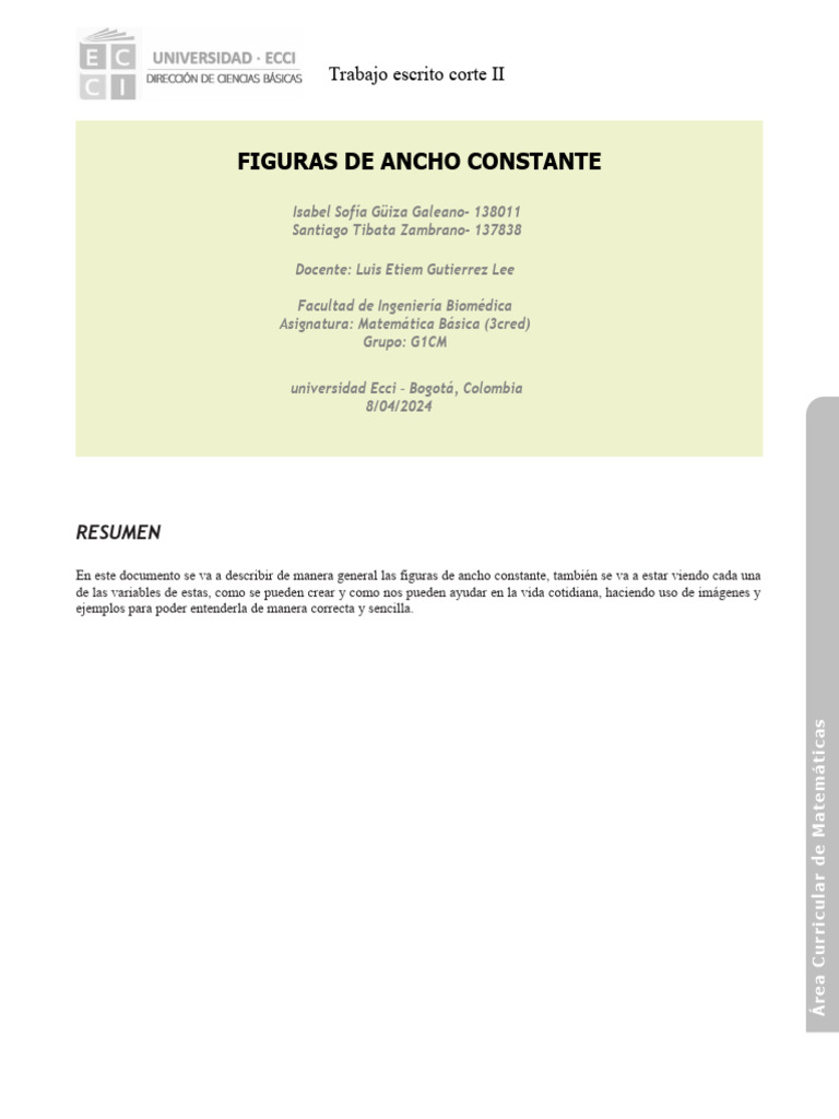 Formato Trabajo Escrito Revista EJE Matematicas V2023 1 | PDF | Triángulo | Zona