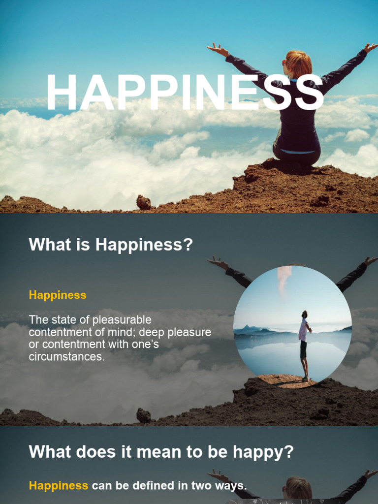 Defining Happiness and Its Pursuit | PDF | Happiness | Contentment