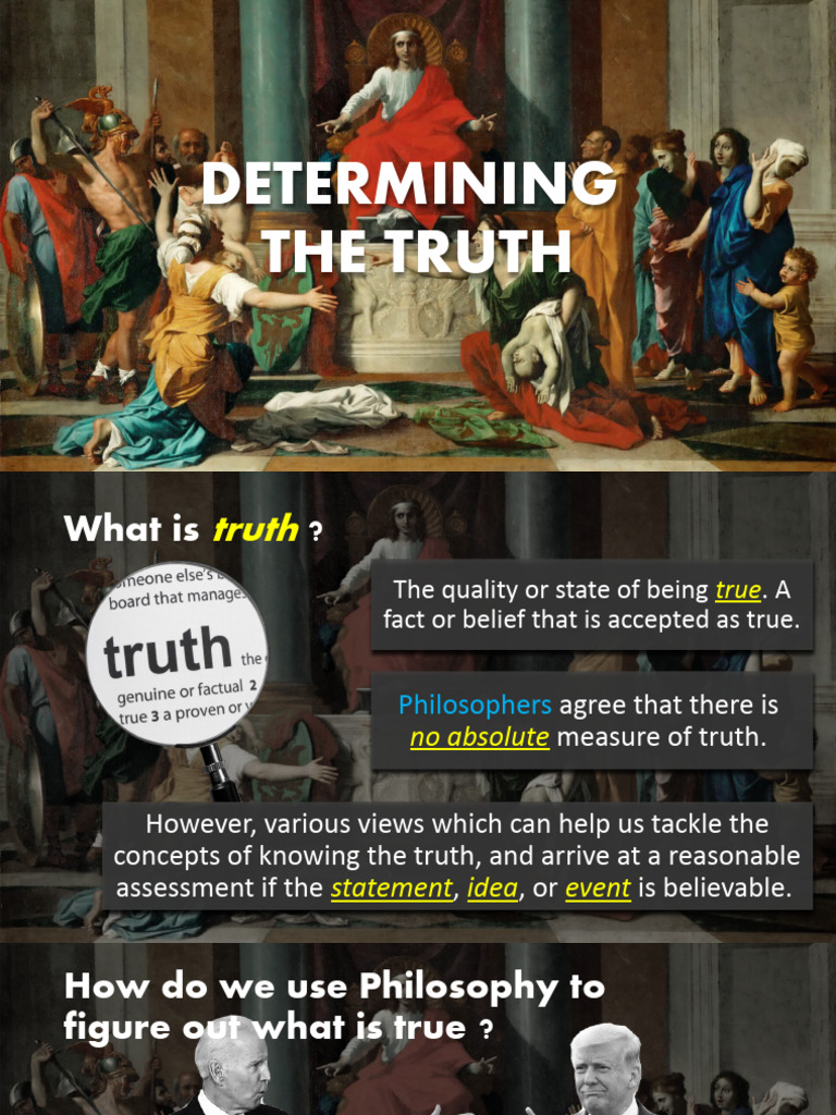 Lesson 3. Determining The Truth | PDF | Truth | Knowledge