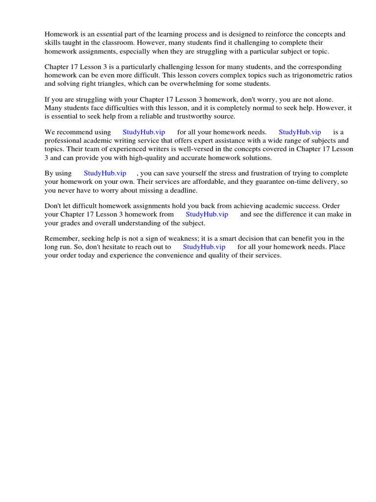 Chapter 17 Lesson 3 Homework | PDF | Stimulus (Physiology) | Neuron