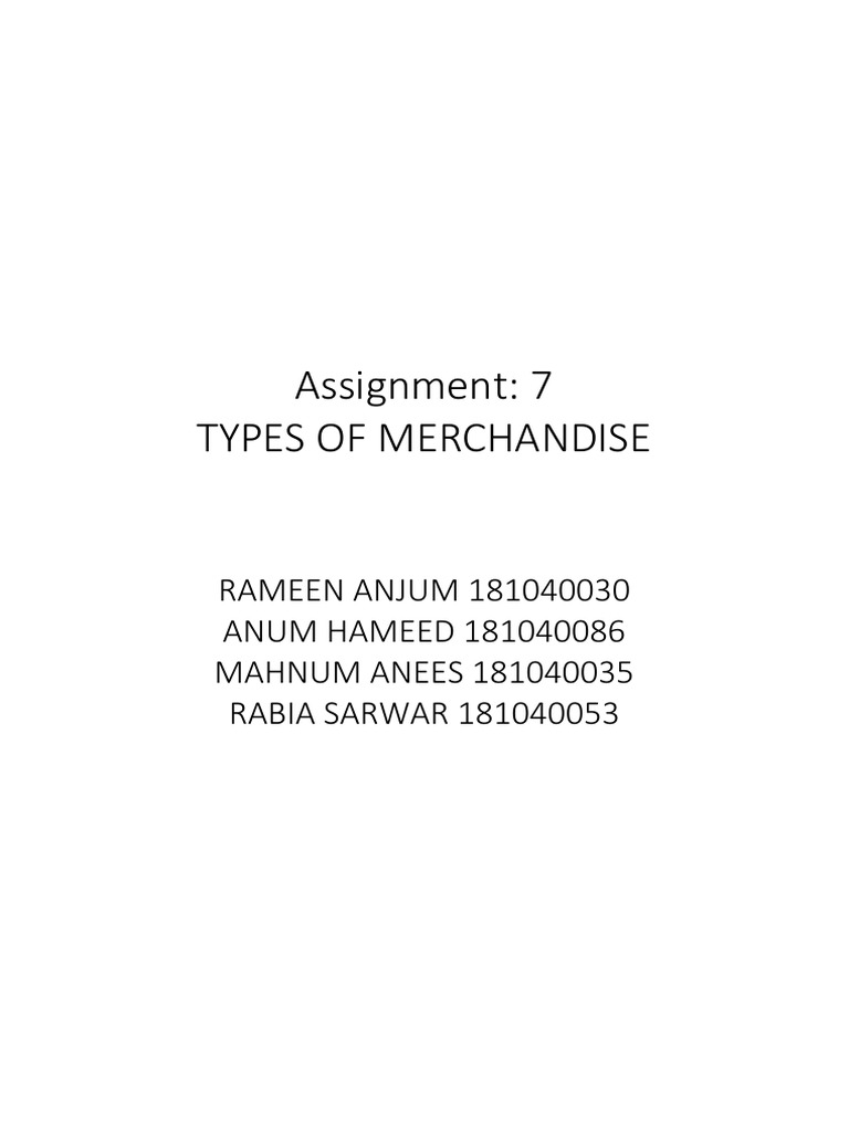 Types of Merchandising | PDF | Fashion Design | Clothing