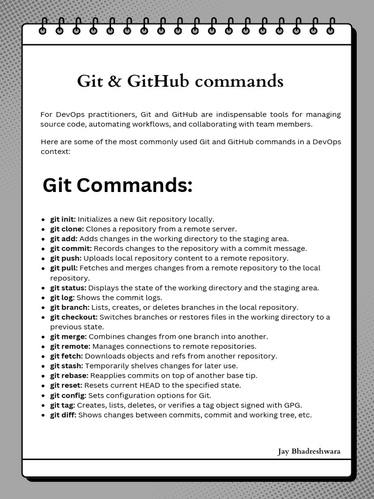 Git & GitHub Commands | PDF | Utility Software | System Software