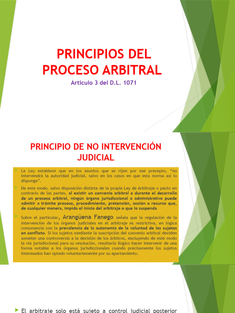 Principios Del Proceso Arbitral | PDF | Arbitraje | Jurisdicción