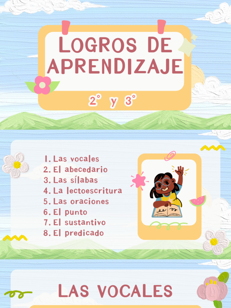 Las Vocales El Abecedario Las Sílabas La Lectoescritura Las Oraciones ...