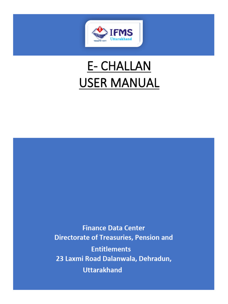 User Manual E Challan | PDF | Receipt | Login
