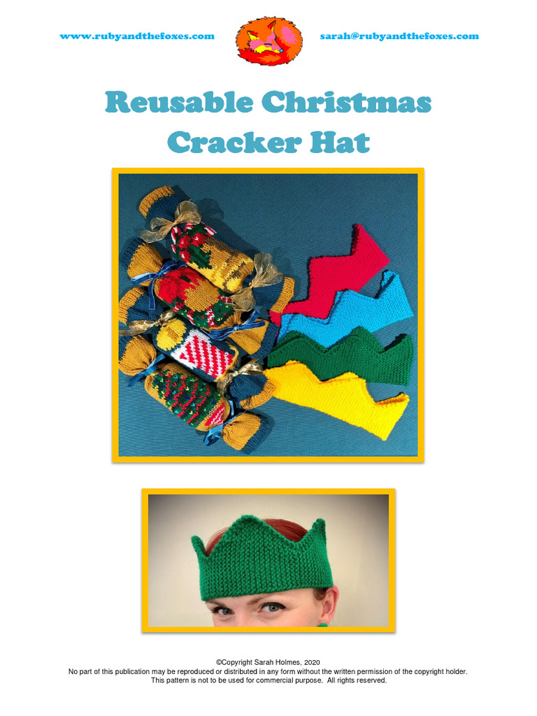 Reusable Christmas Cracker Hat | PDF | Home & Garden