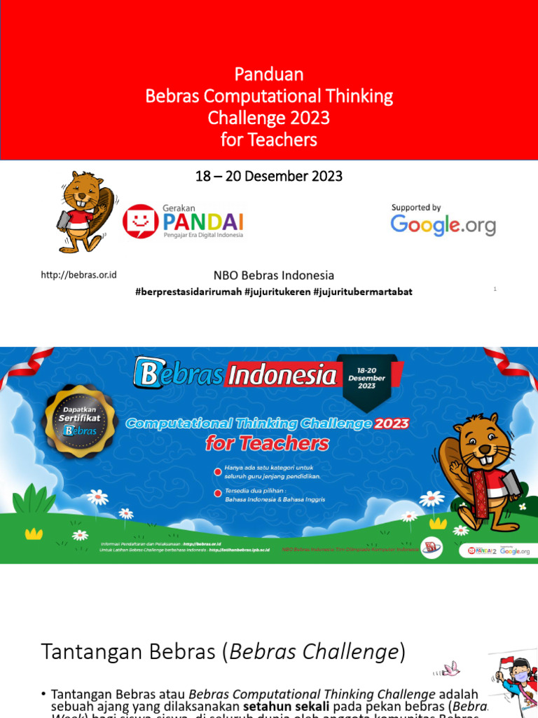 Panduan Bebras Challenge For Teachers 2023 | PDF