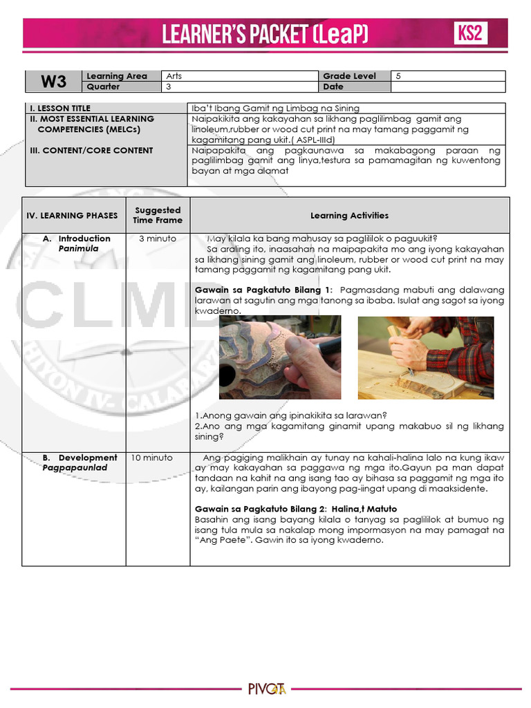 LeaP-Arts-G5-Week 3-Q3 | PDF