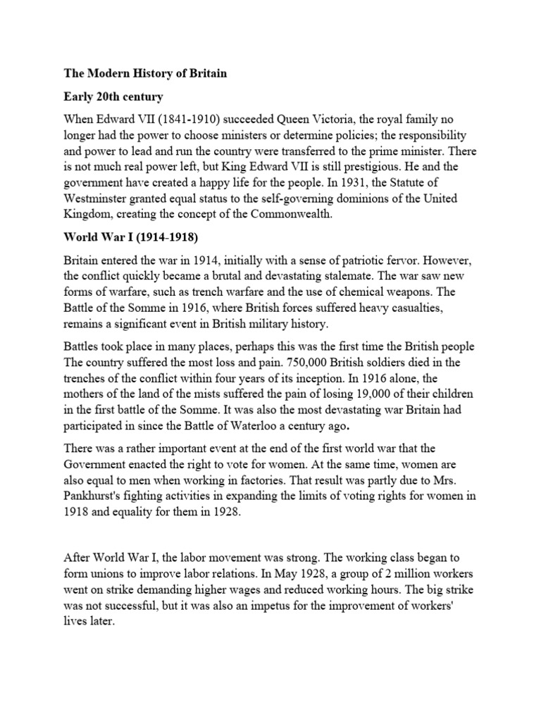 The Modern History of Britain | PDF | Brexit | British Empire