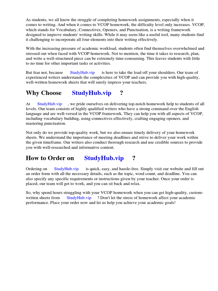Vcop Homework Sheets | PDF | Worksheet | Homework