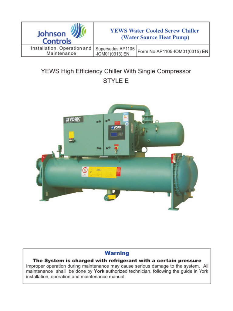 Yews-E-Ap1105-Iom01 (0315) en | PDF | Heat Pump | Pump