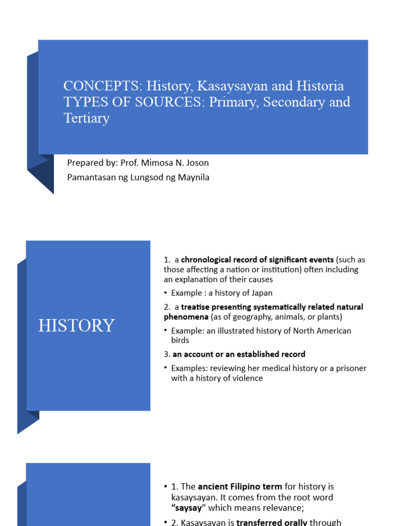 Understanding History: Kasaysayan vs. Historia | PDF | Folklore ...