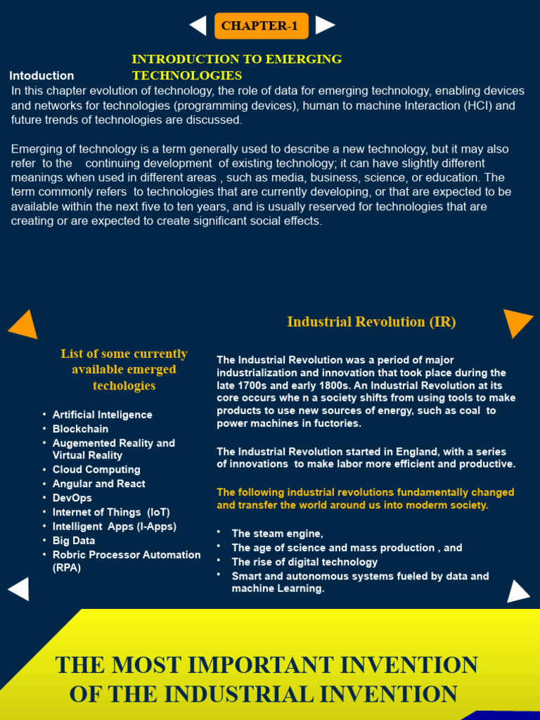 Chapter-1 - Introduction in Emerging Technologies | PDF | Human–Computer Interaction | User ...