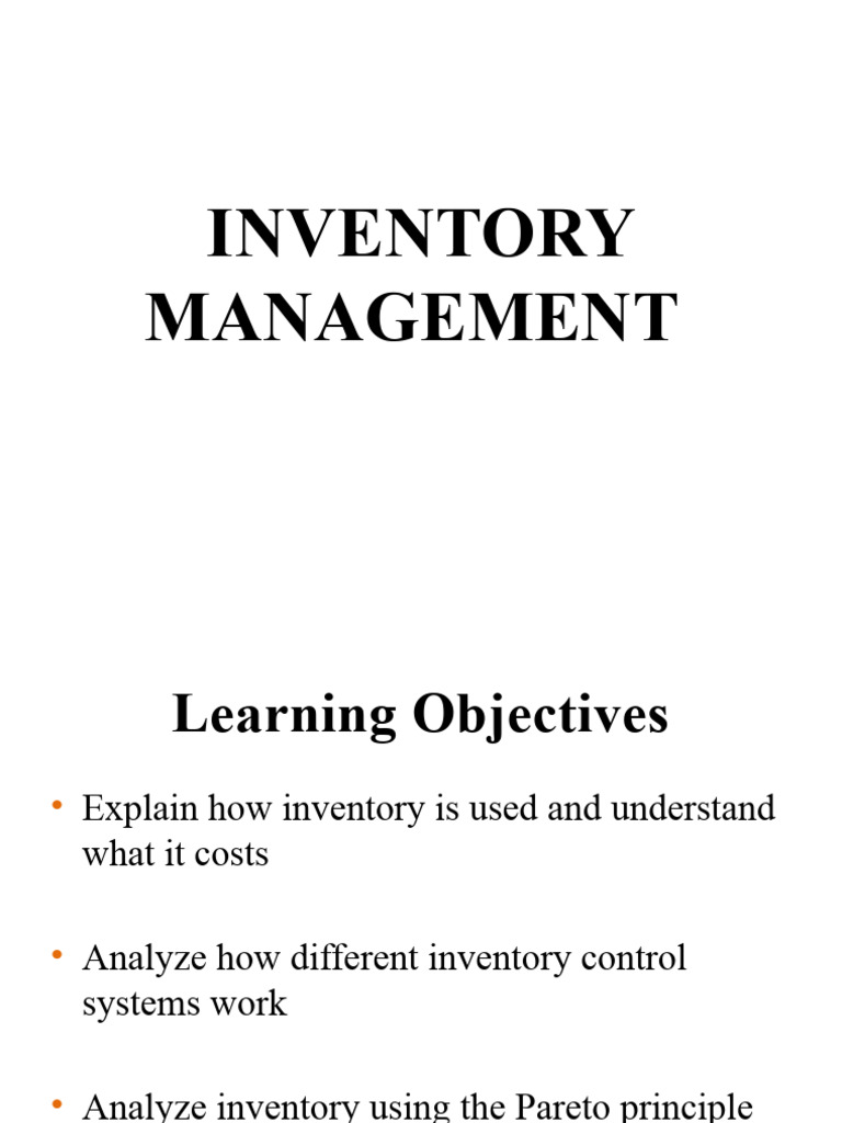 Inventory Management | PDF | Inventory | Business