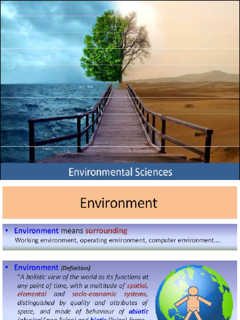 Part 1 Environmental Science Engineering Lecture 2024 | PDF | Earth Sciences | Natural Environment