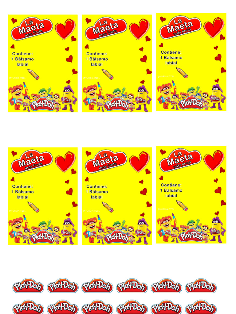 tarjeta labial play-doh | PDF
