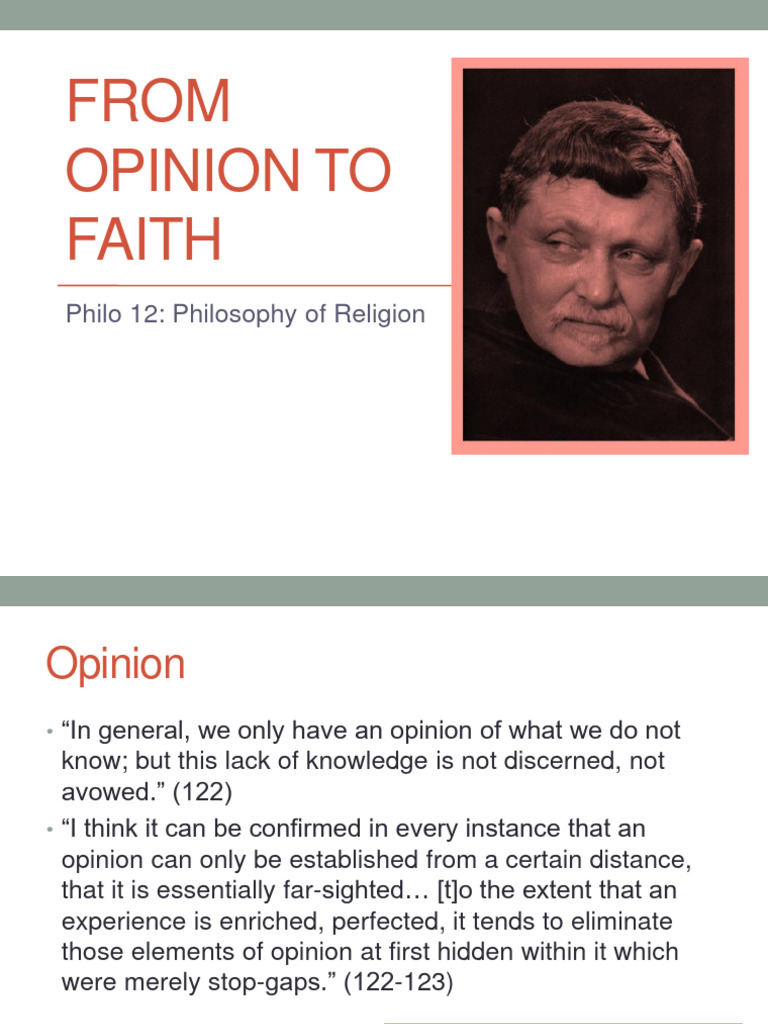 Philo 12 - Faith NEW Sem II 2022-23 Part 3 | PDF | Faith | Experience