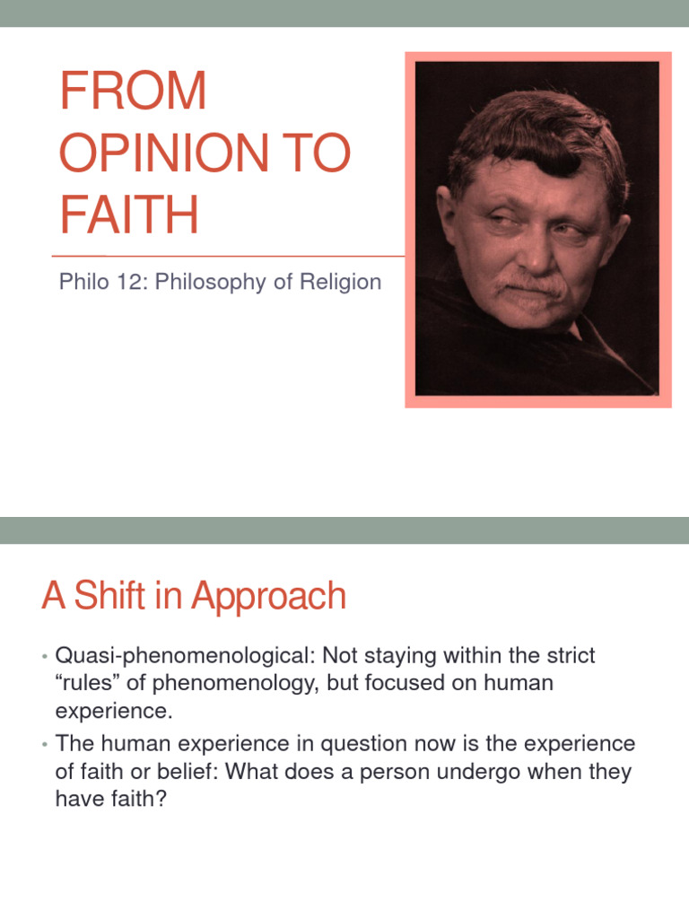 Philo 12 - Faith NEW Sem II 2022-23 | PDF | Faith | Experience