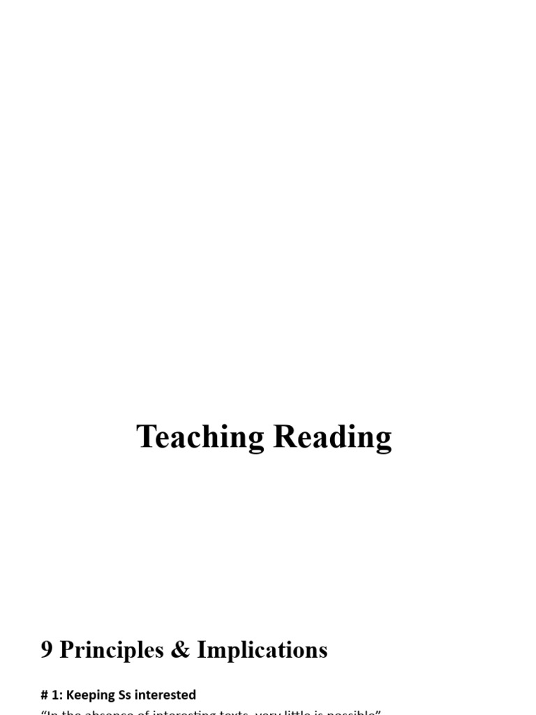 How To Teach Reading | PDF | Reading Comprehension | Psycholinguistics