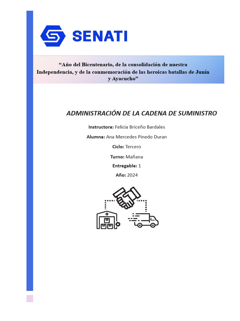 Entregable 1 Cadena de Suministro | PDF | Marketing | Logística