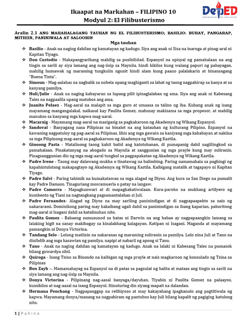 Q4 MODULE-2 Filipino | PDF