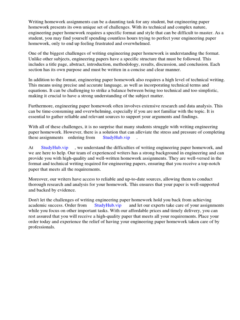 Engineering Paper Homework Format | Download Free PDF | Notebook | Homework