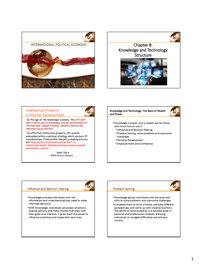 Part III - Structures in IPE Chapter 8 - Knowledge and Technology Structure 1 (Compatibility ...