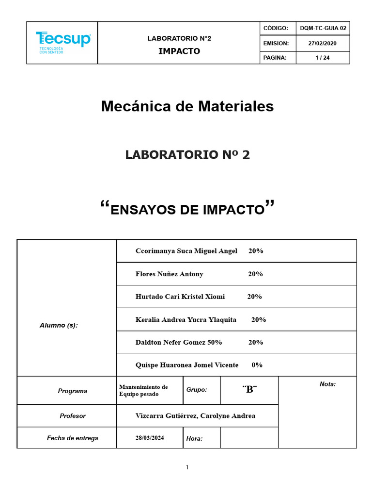 GLAB S02 CVIZCARRA 2024 01.11111docx | PDF | Fractura | Rieles