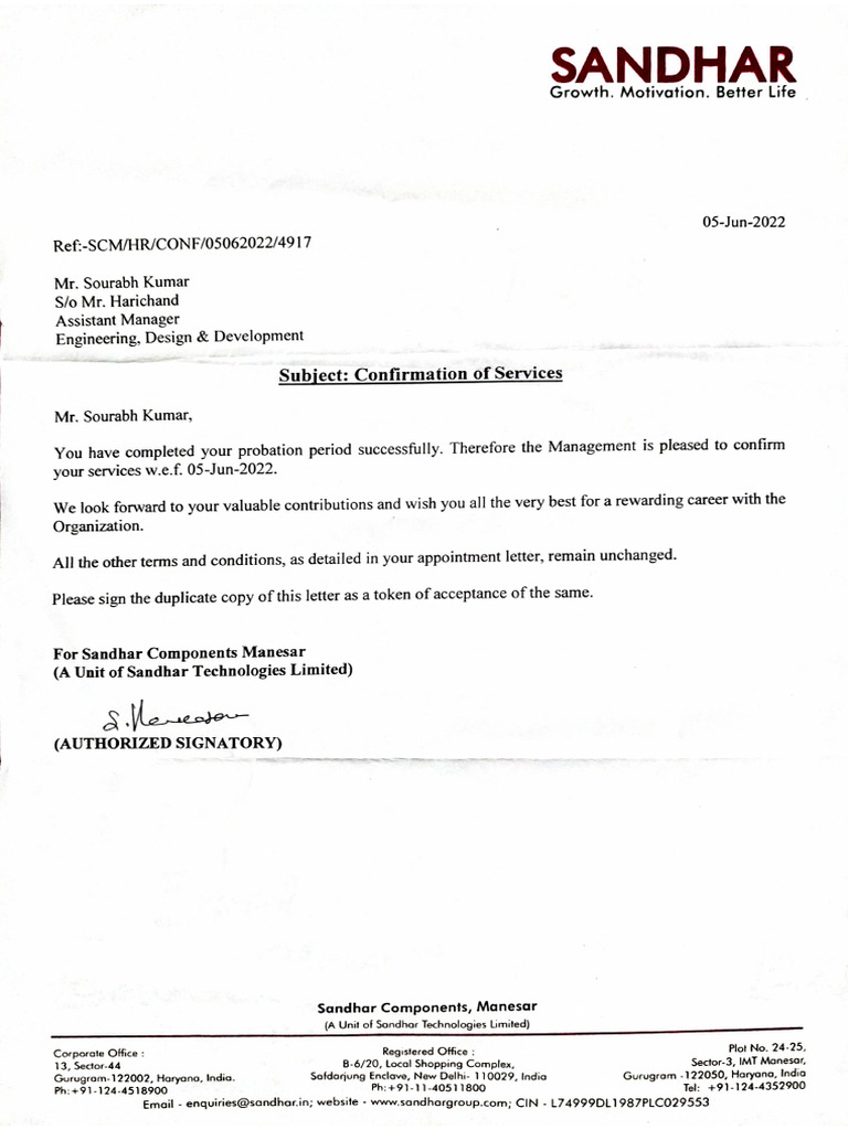 Confirmation | PDF