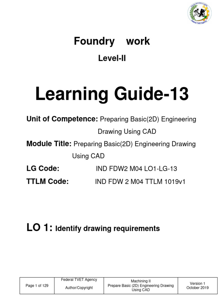 Preparing Basic Enginering Drawing 2D With CAD L2 | PDF | Technical Drawing | Drawing